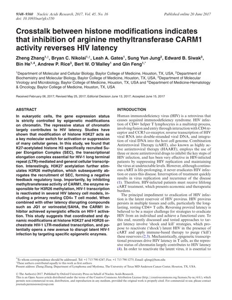 Pdf Crosstalk Between Histone Modifications Indicates That Inhibition