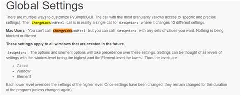 Enhancement Bug Change Look And Feel And Set Options Only Works