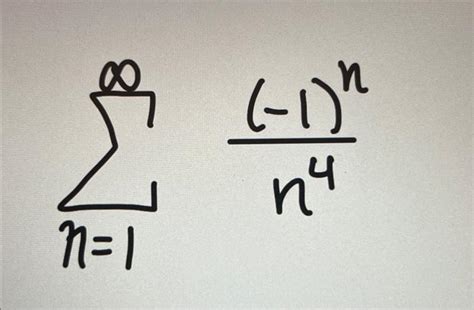 Solved ∑n1∞n4−1n