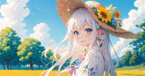 女の子 花畑 やまたかのイラスト Pixiv