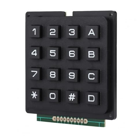 External Keypad 4x4 Push Buttons Black With 16 Keys Keyboard Module