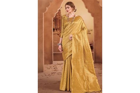 Golden Banarasi Festival Wear Saree 60847