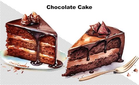 Um Desenho De Um Bolo De Chocolate Cobertura De Chocolate PSD Premium