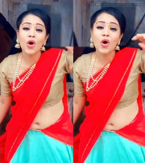 Aarthi Subash Tamil Tv 12 Hot Saree Navel Hd Stills