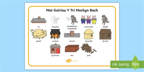 Mat Geiriau Y Tri Mochyn Bach Teacher Made