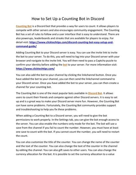 ppt how to set up a counting bot in discord powerpoint presentation