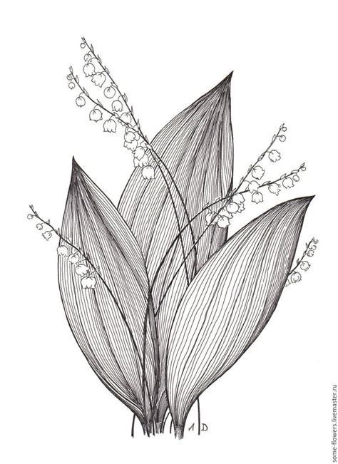 Ландыши постер в интернет магазине на Ярмарке Мастеров Картины Москва доставка по России