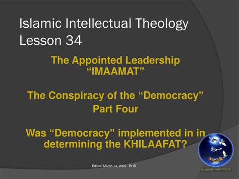 Ppt Islamic Intellectual Theology Lesson 34 Powerpoint Presentation