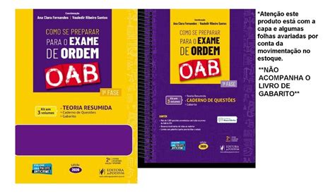 Kit 2 Como Se Preparar Para O Exame De Ordem Oab 2ª Edição Frete grátis