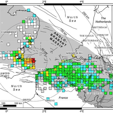 A Merged Grid Cell Intensity Map Overlain On The Population Density