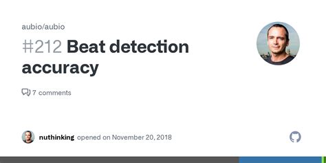 Beat Detection Accuracy · Issue 212 · Aubioaubio · Github