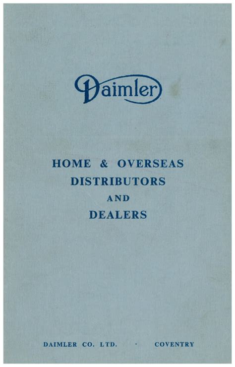 Daimler Cars Manuals DAIMLER CARS Daimler Cars Manuals DAIMLER CARS