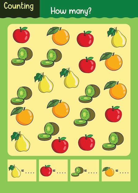 premium vector counting pre k worksheet
