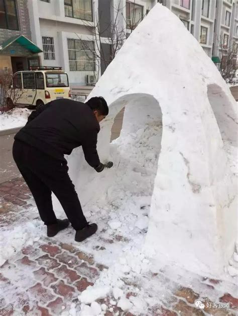 業主們的銀灘冬日生活自得其樂做雪雕 每日頭條