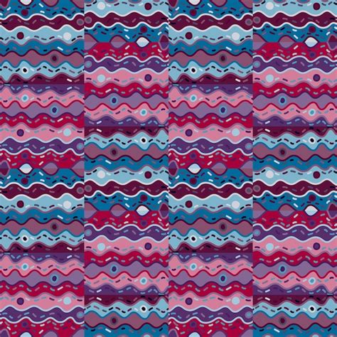 Ornement De Carreaux De Lignes De Vagues Créatives Modèle Sans Couture