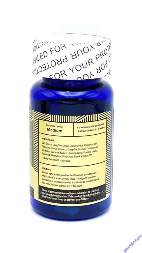 Gold 14k Male Enhancement 6 Count Pill Bottle