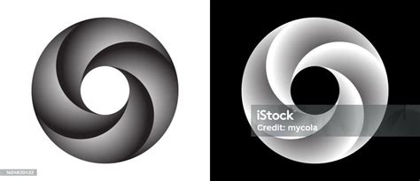 세그먼트와 그라디언트가 있는 원 모든 프로젝트의 로고 또는 아이콘입니다 3차원 형태에 대한 스톡 벡터 아트 및 기타 이미지 3차원 형태 개념 검은색 Istock