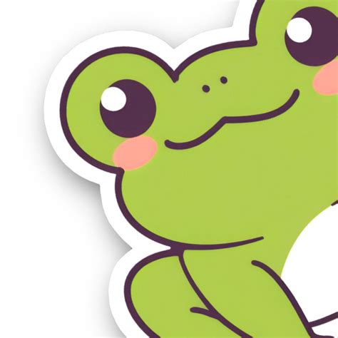 Kawaii Frog Sticker Cute Frog Ts Frogcore Laptop Sticker Funny