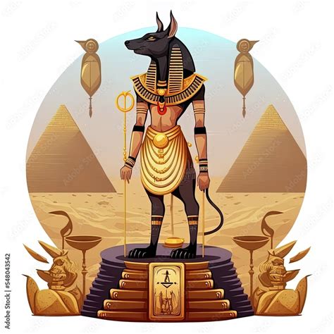 Anubis Egyptian God Ancient Egypt Deity With Human Body And Jackal