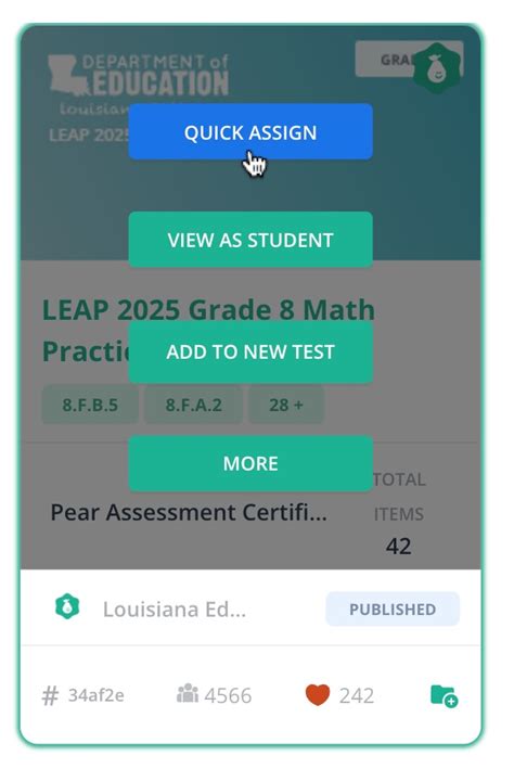 Assign A Test In Pear Assessment