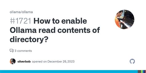 How To Enable Ollama Read Contents Of Directory Issue Ollama