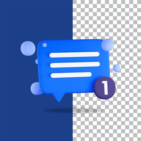 Premium Psd Psd 3d Rendering New Message Notification