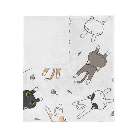 Funny Cat Blanket Cat Lovers T Kitten Minky Velveteen Blanket T
