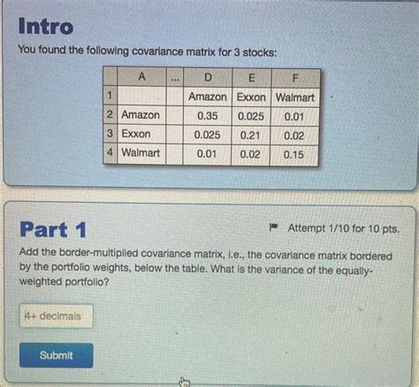 You Found The Following Covariance Matrix For Chegg