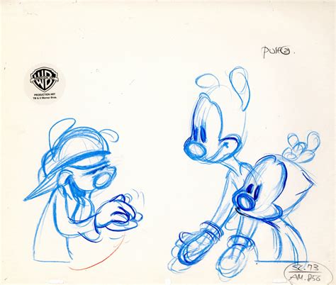 Animaniacs Original Production Drawing Yakko Wakko And Dot In 2022