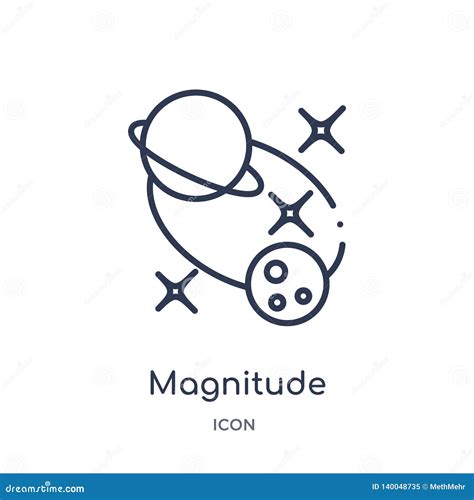 Linear Magnitude Icon From Astronomy Outline Collection Thin Line Magnitude Vector Isolated On