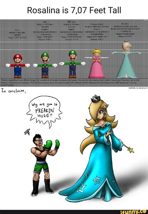 Rosalina Is Feet Tall Ta Conclasien Why Art Goo Sa Freakin Huge Ifunny