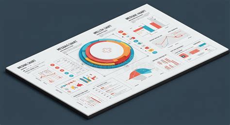 Comprehensive Data Visualization Infographic Design Stock Illustration