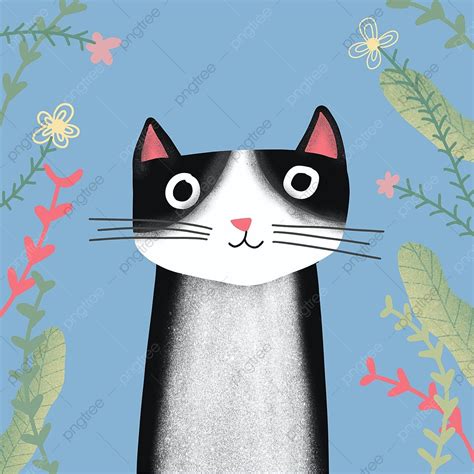ومن ناحية رسم صورة القط مرسومة باليد طازج الصورة الرمزية القط صورة