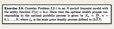 Solved Exercise Consider Problem In An N Period Chegg