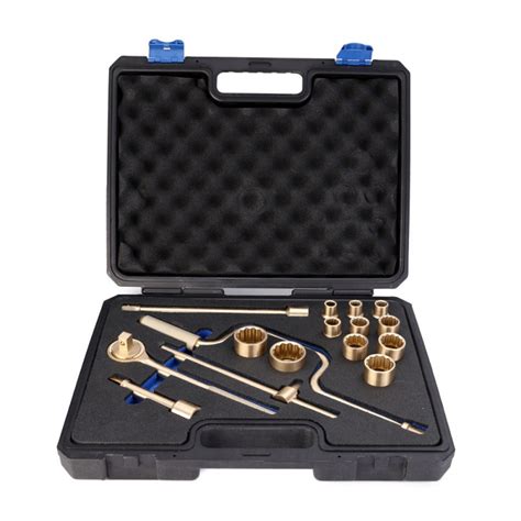 Non Sparking Socket Wrench Set 17 Pc 12 Beryllium Copper Toolots