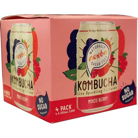 Nexba Mix Berry Kombucha 4 X 330g Compare Prices And Where To Buy