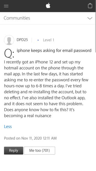 Iphone Keeps Asking Outlook Email And Password Try These Workarounds