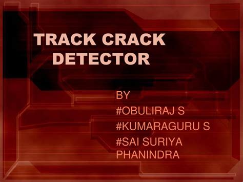 Track Crack In Railways Powerpoint Slides Learnpick India