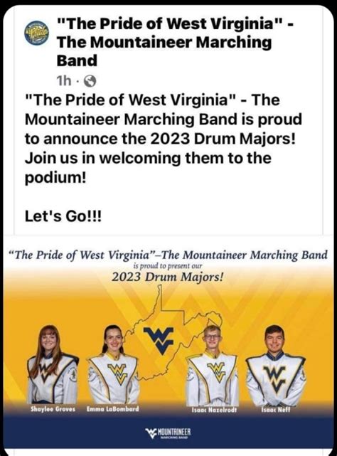 Brooke High School Graduate Selected As Drum Major For Wvus The Pride