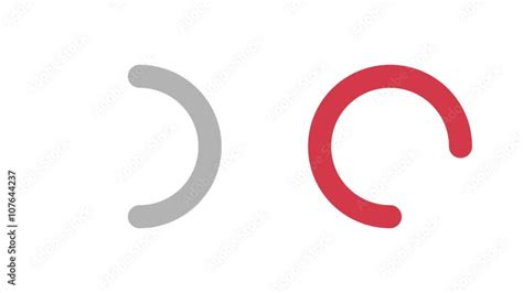 Progress Loading Bar Ui Indicator Red And Blue Loading Circle