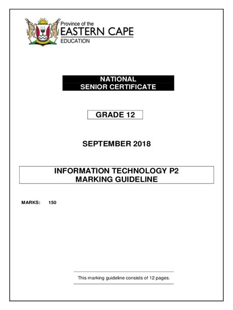 Fillable Online This Marking Guideline Consists Of 12 Pages Fax Email