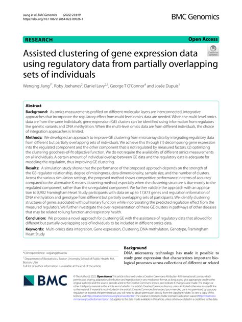 Pdf Assisted Clustering Of Gene Expression Data Using Regulatory Data
