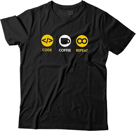 Camiseta Programador Programação Camisa Engraçada Code Cofee Repeat GG