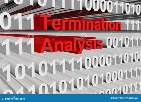 Termination Analysis Stock Illustration Illustration Of Render 85747942
