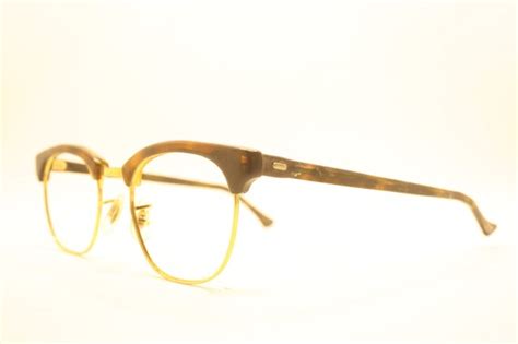 Tortoise Vintage Browline 1950s 1960s Eyeglasses Gem