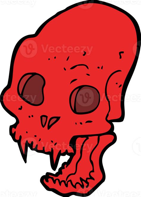 Cartoon Spooky Vampire Skull 40072705 Png