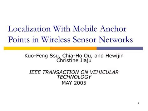 Ppt Localization With Mobile Anchor Points In Wireless Sensor