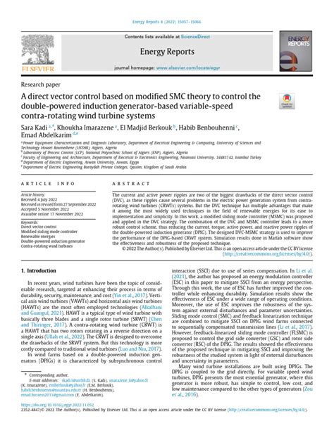 A Direct Vector Control Based On Modified Smc Theory To Control The