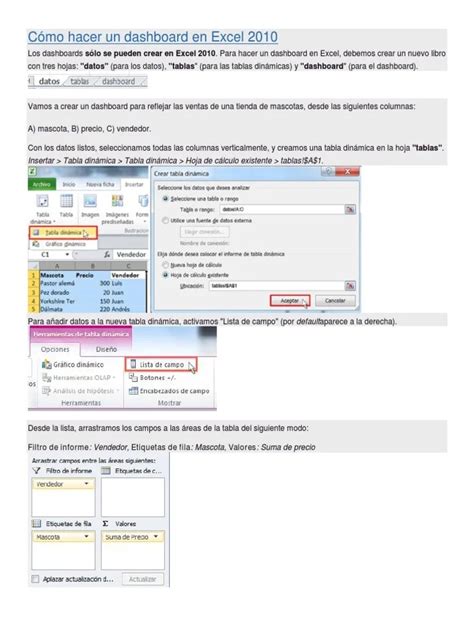 Como Hacer Un Dashboard En Excel Lema