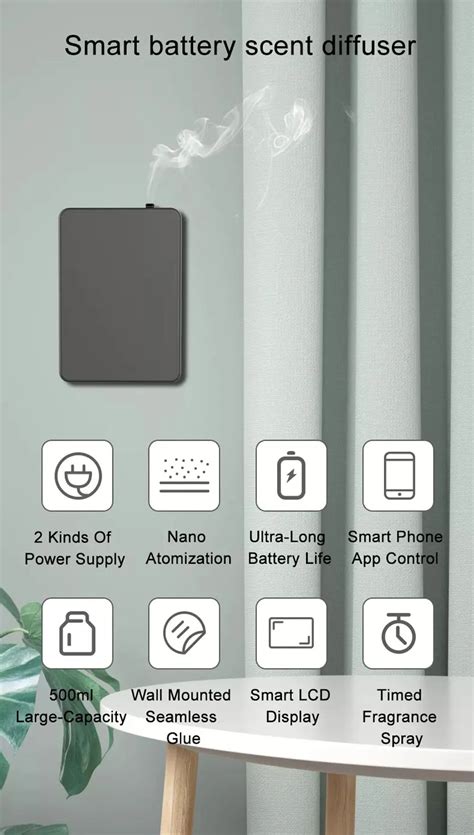 Smart Essential Oil Diffuser Bluetooth App Control Battery Wall Mounte Everythin345archies